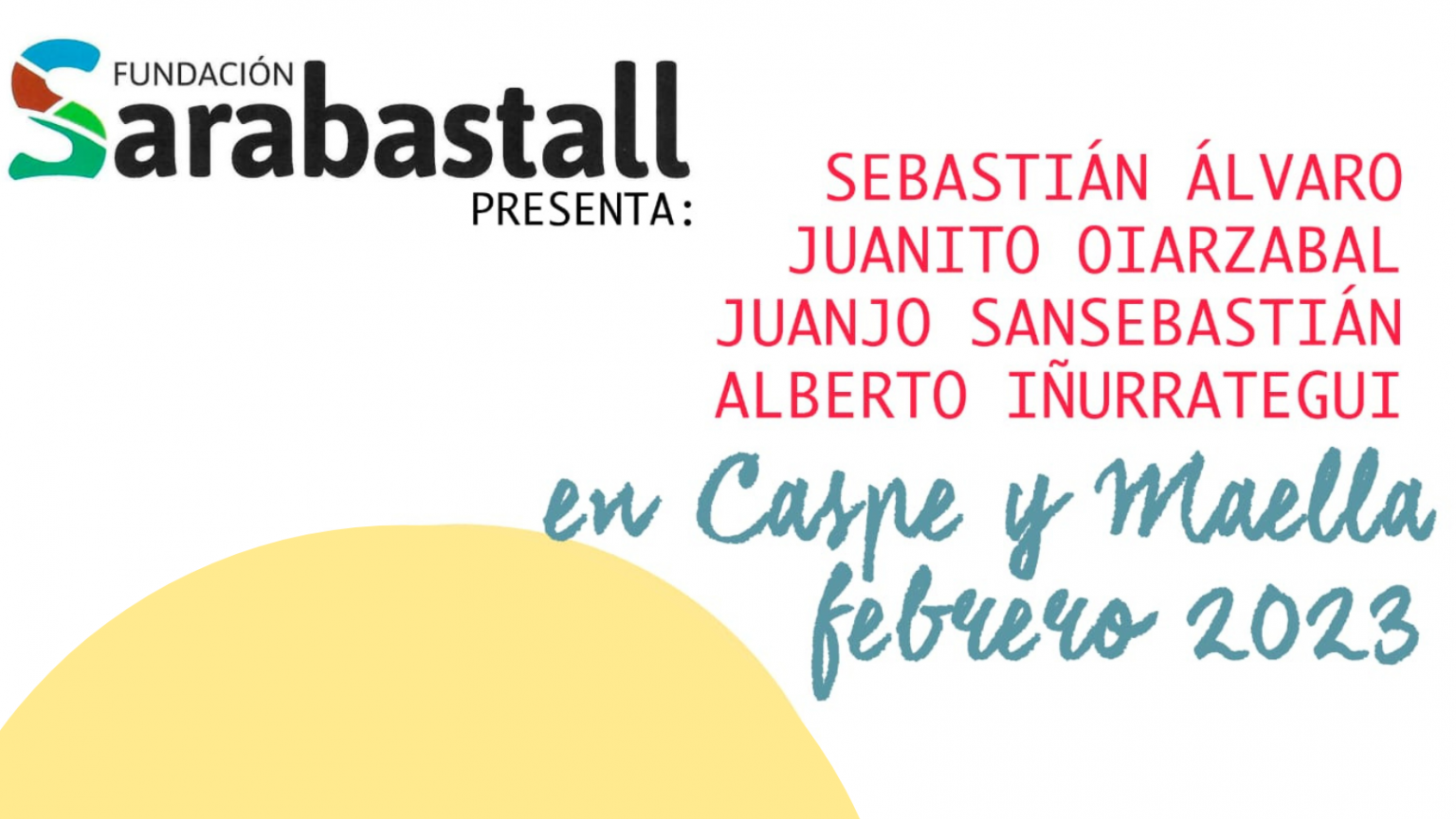 FUNDACIÓN SARABASTALL PRESENTA ACTIVIDADES EN TORNO AL HOMENAJE A ...